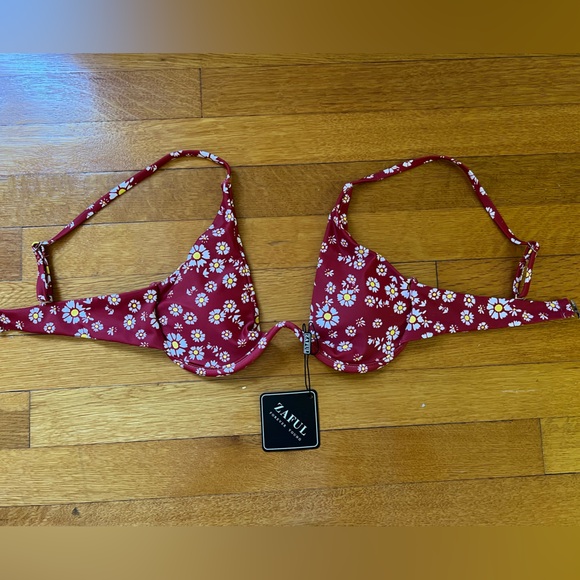 Zaful | Swim | Nwt Zaful Red Floral Bikini Size S | Poshmark